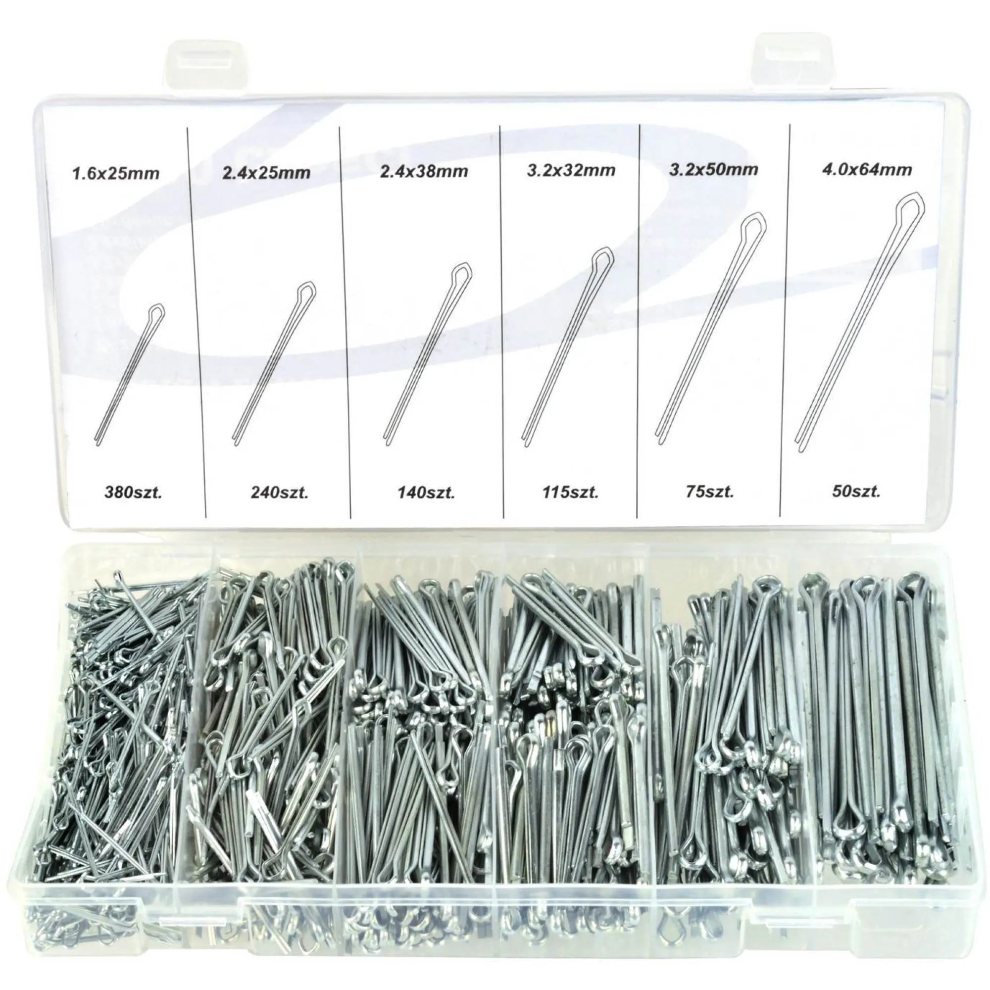 GEKO Assortiment borgpennen - 6 maten - 1000 stuks - Duurzaam en ...