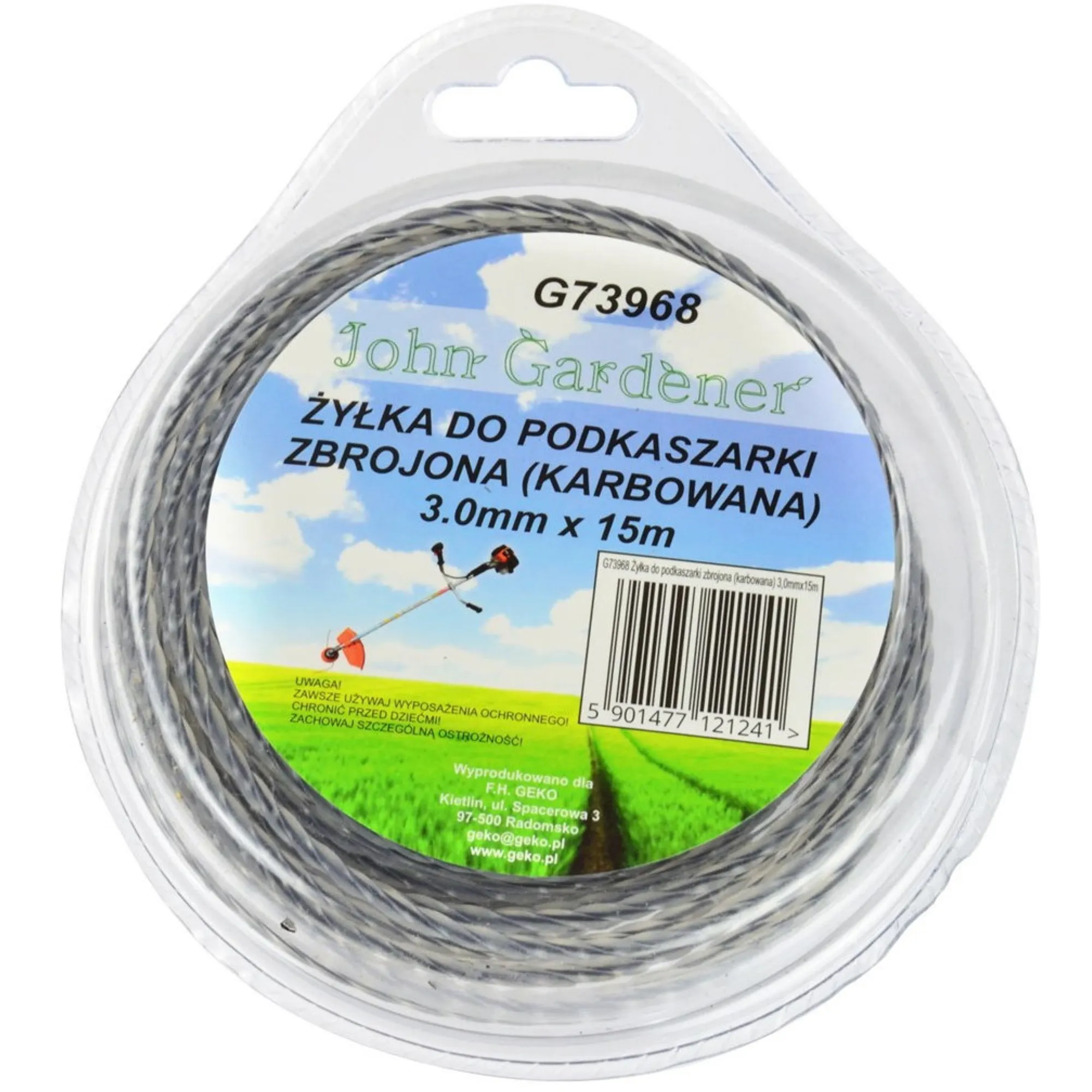Nylon lijn – 2,4 mm Versterkt en gegolfd ontwerp – GEKO - 2Cheap
