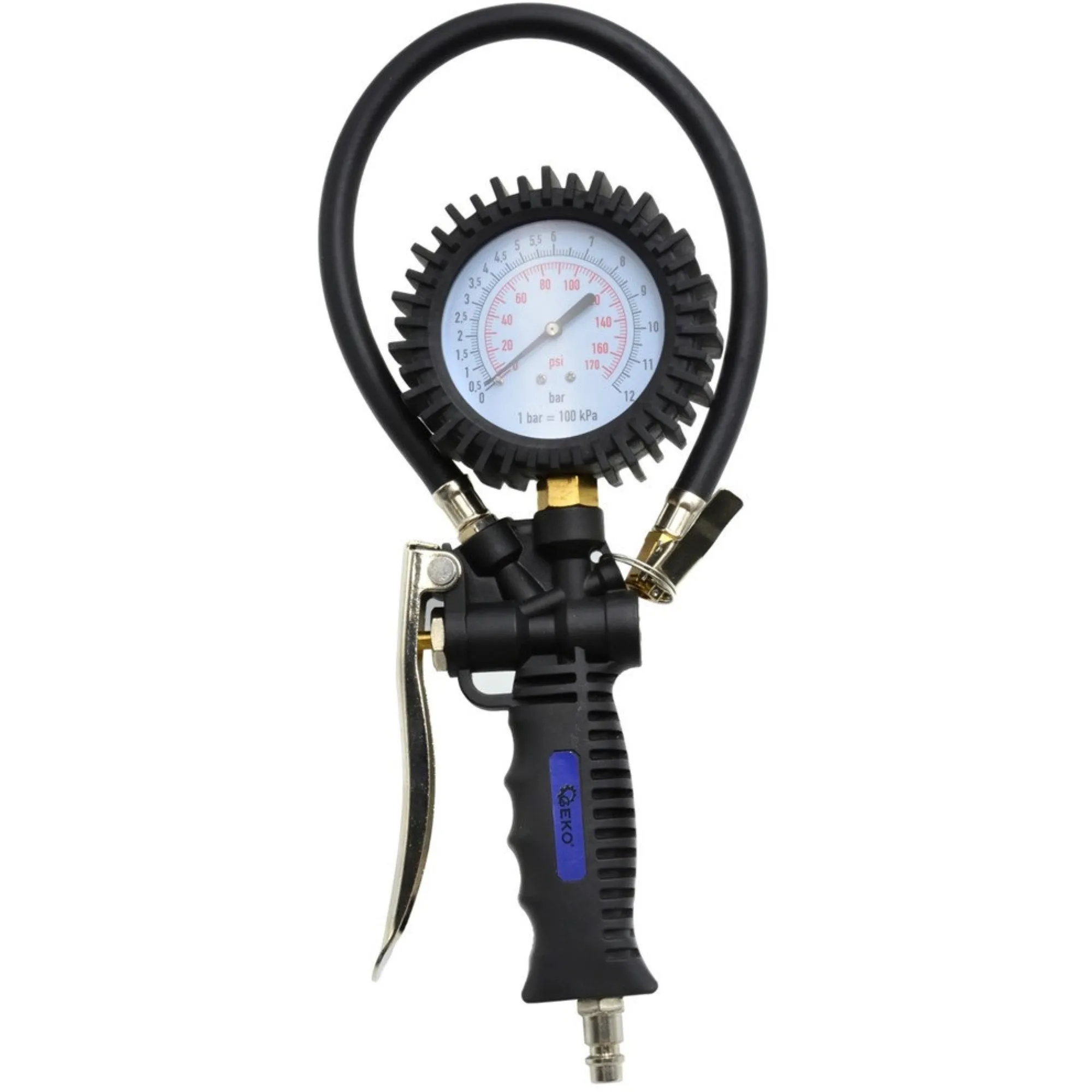 GEKO Tyre Inflator - Met Manometer - Flexibele Slang - Schokbestendige ...