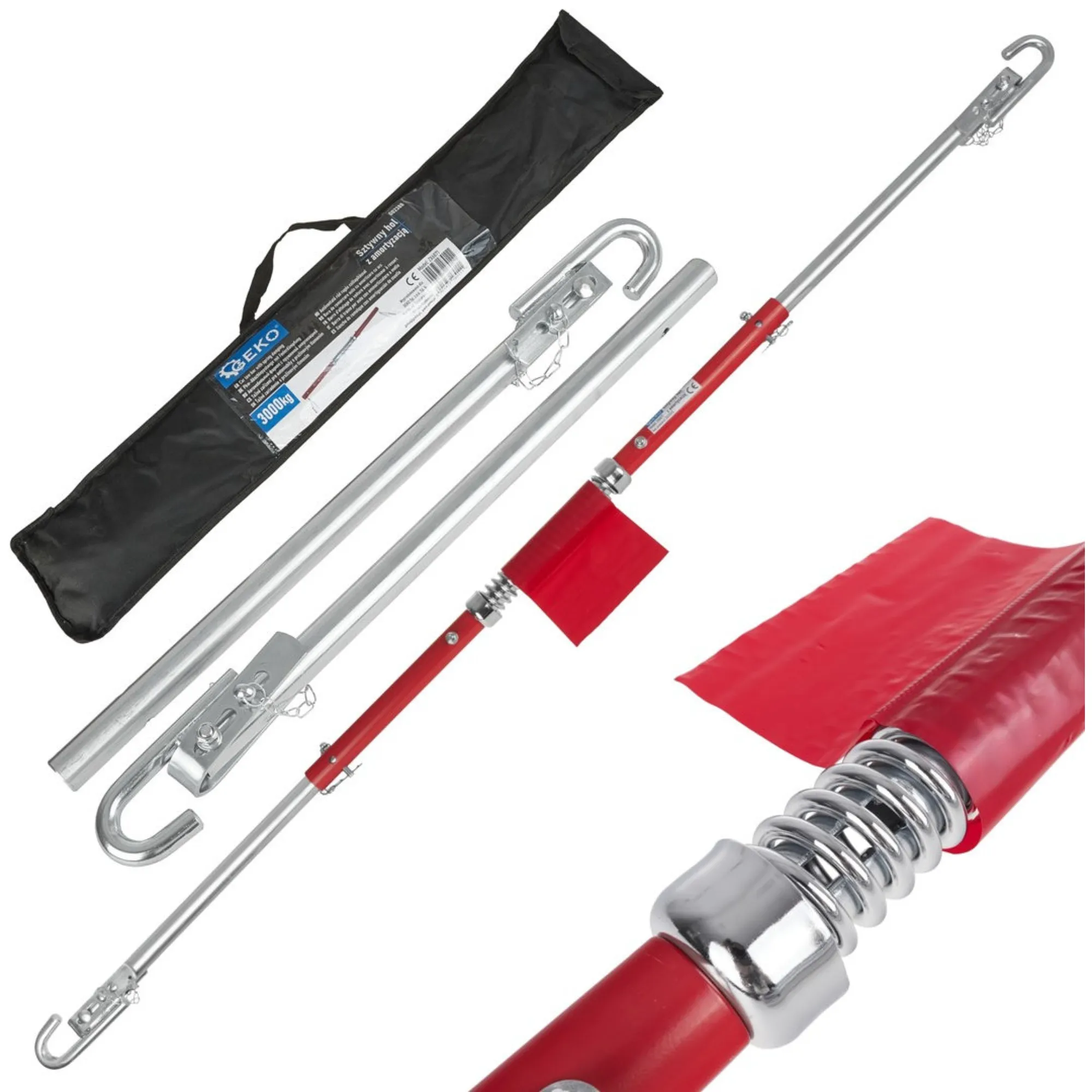 GEKO Trekstang met schokdemping - 3000 kg - 180 cm - Staal - 2Cheap