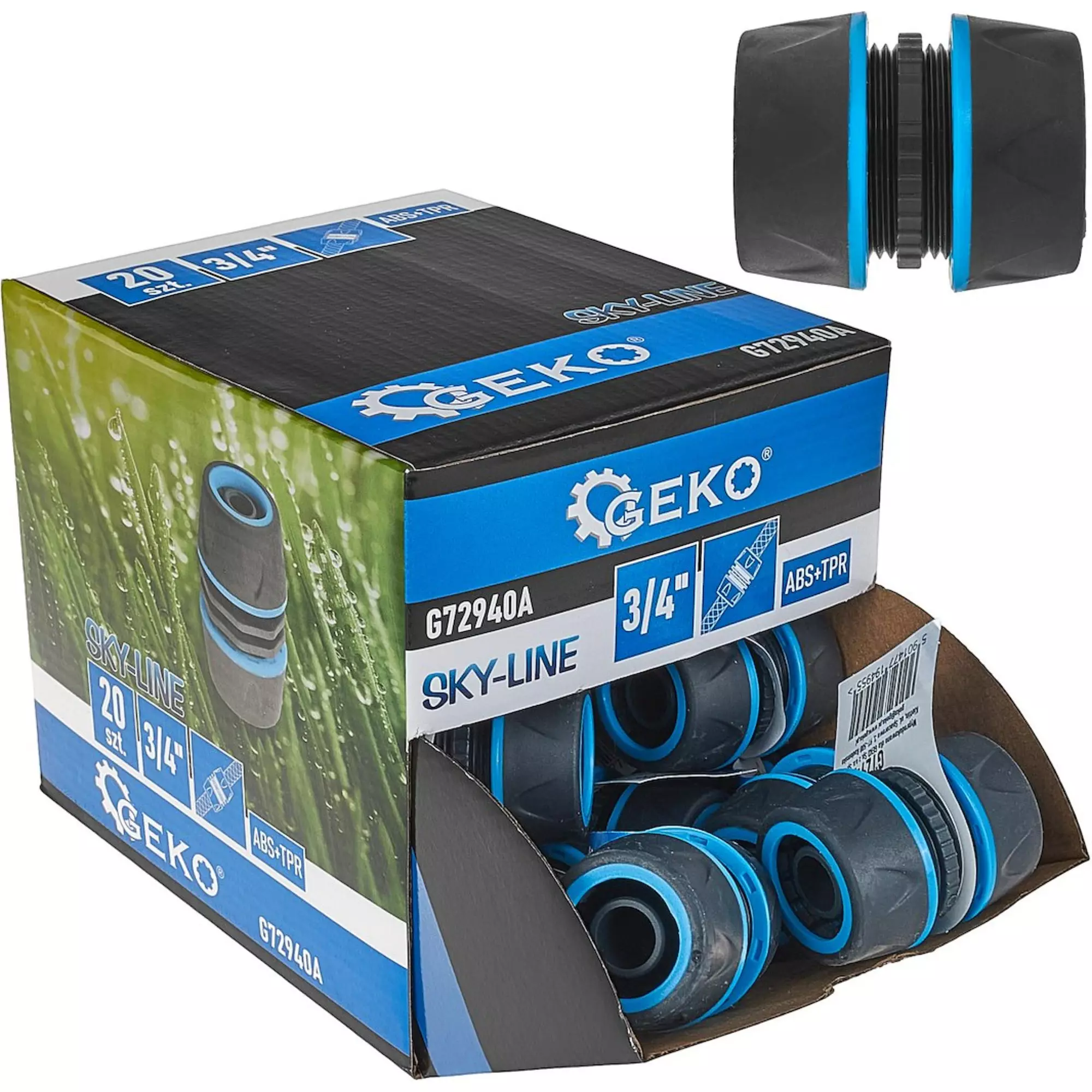 GEKO 3/4" slangreparatieset - Duurzaam plastic - Antislip grip - Set ...