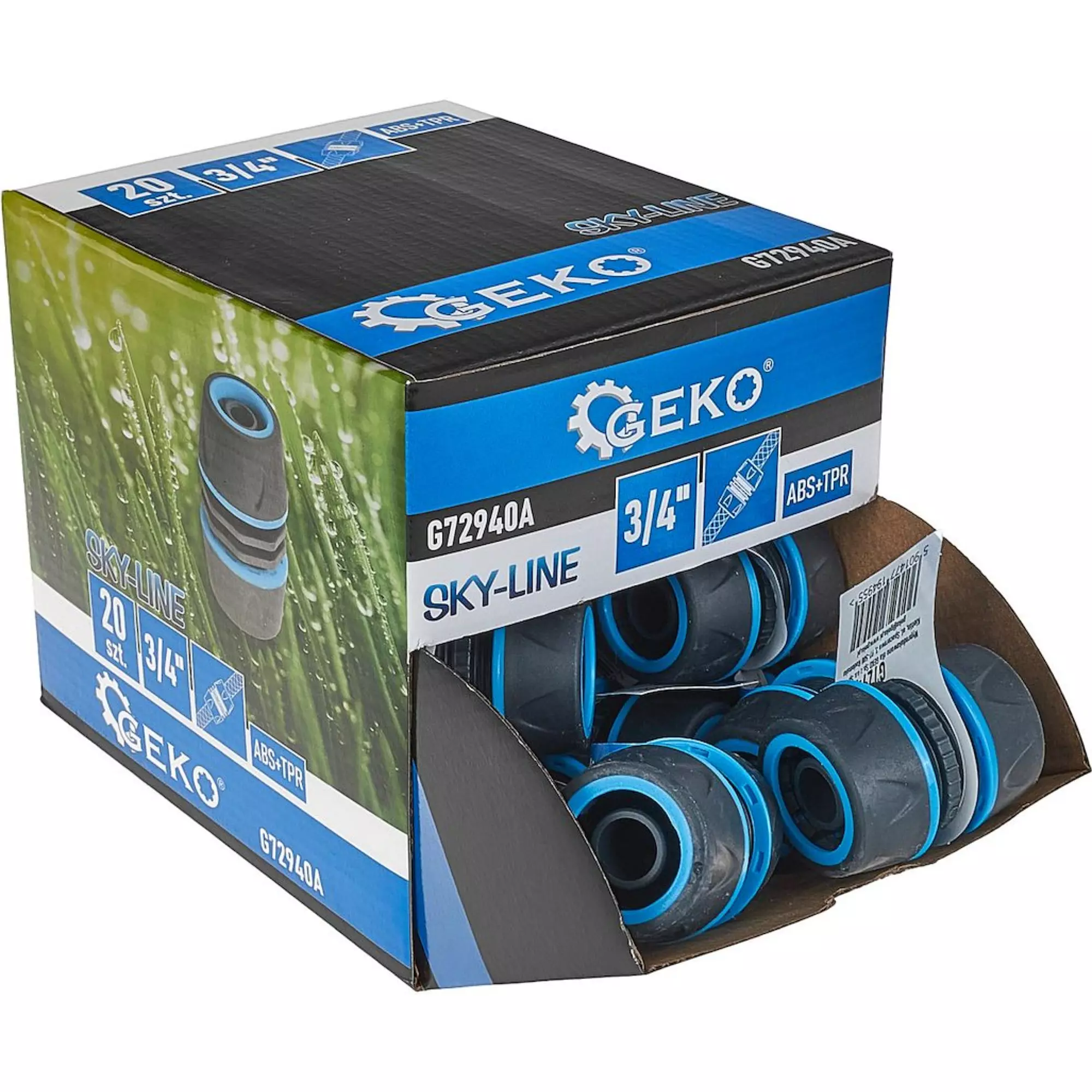 GEKO 3/4" slangreparatieset - Duurzaam plastic - Antislip grip - Set ...