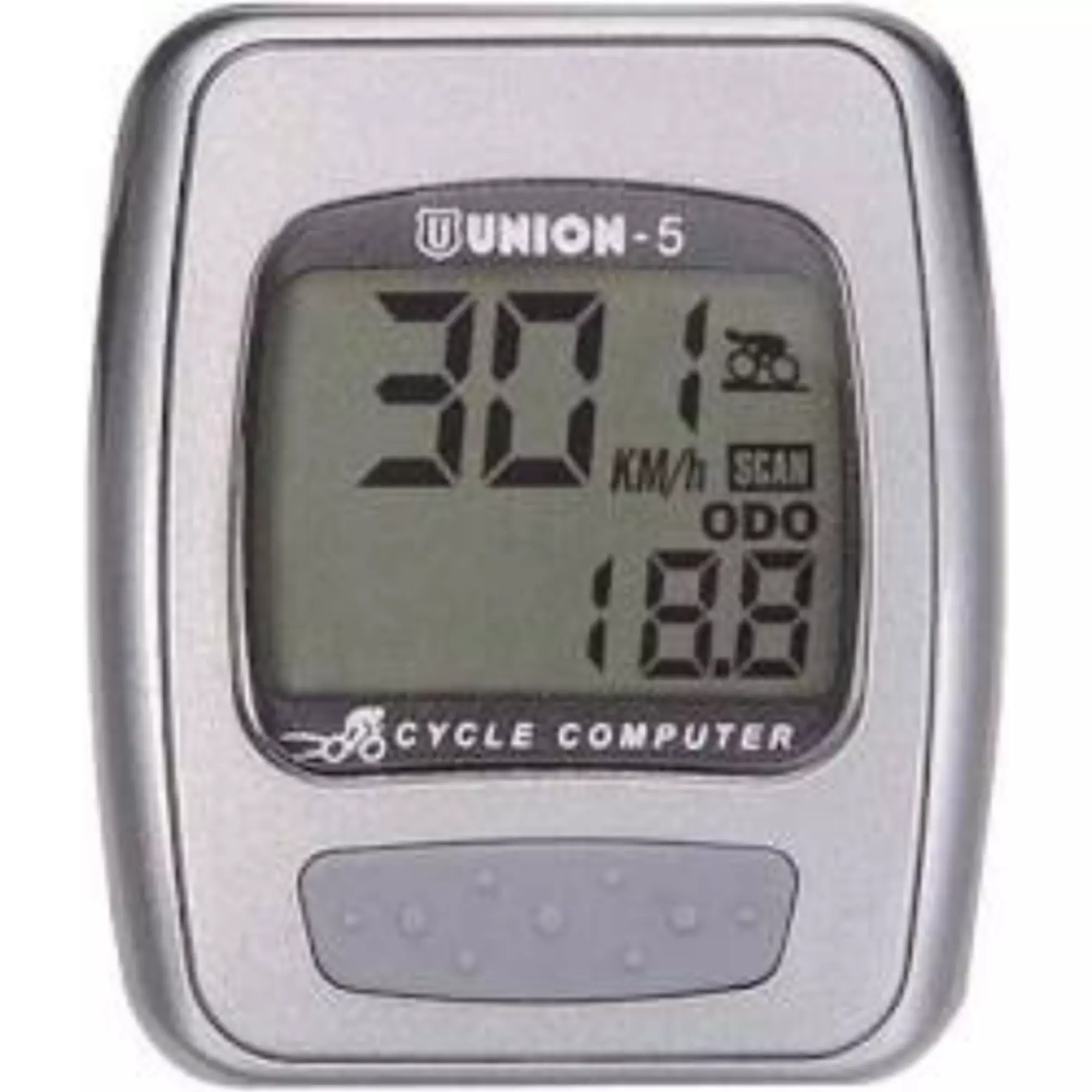 Fietscomputer met 5 functies – bedraad zilver – Union - 2Cheap