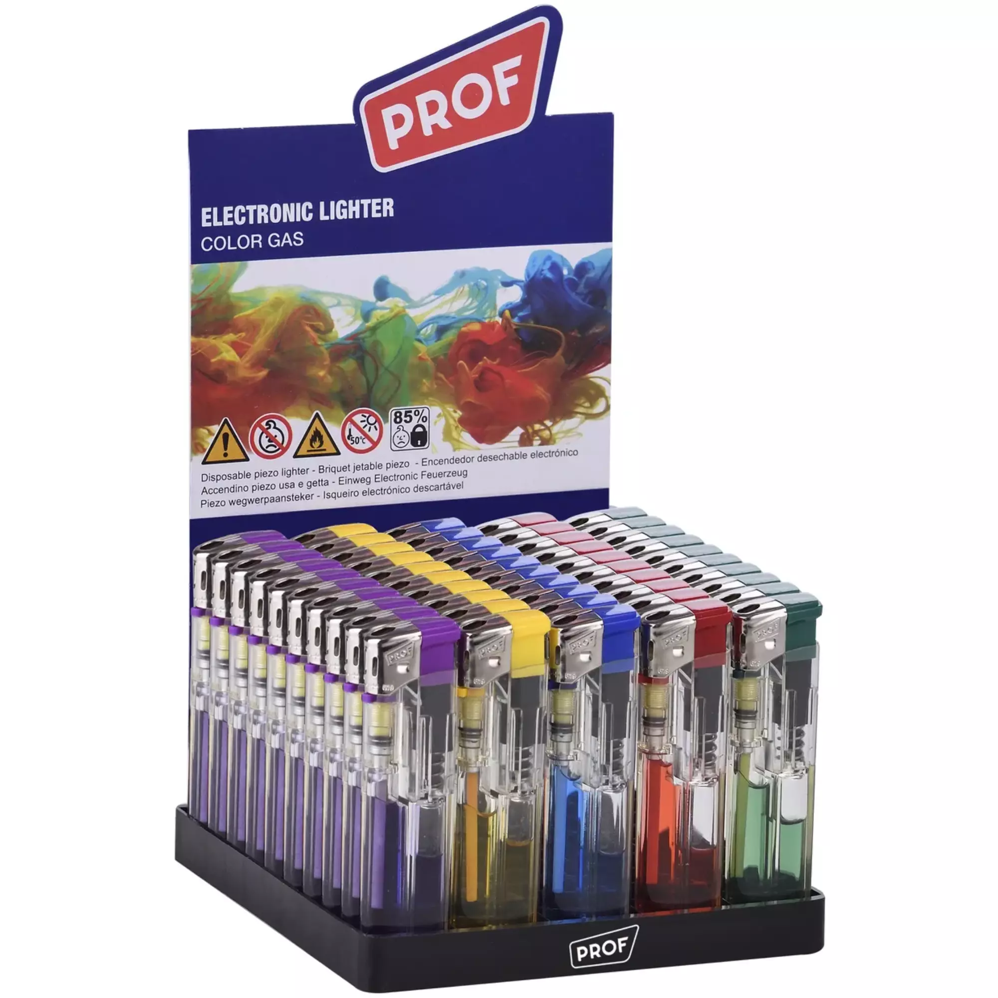 Prof Aansteker color gas - 50 stuks kenmerken specificaties - 2Cheap