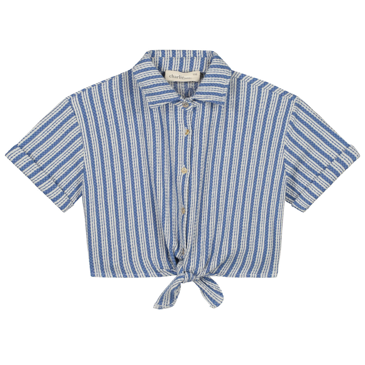 Charlie Petite Georgie Blouse Stripes Blue/White - mini moon