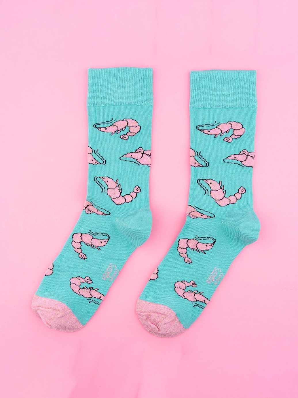 ♣ Aquablue Shrimp Socks - BLACKFISH Brand New & Vintage