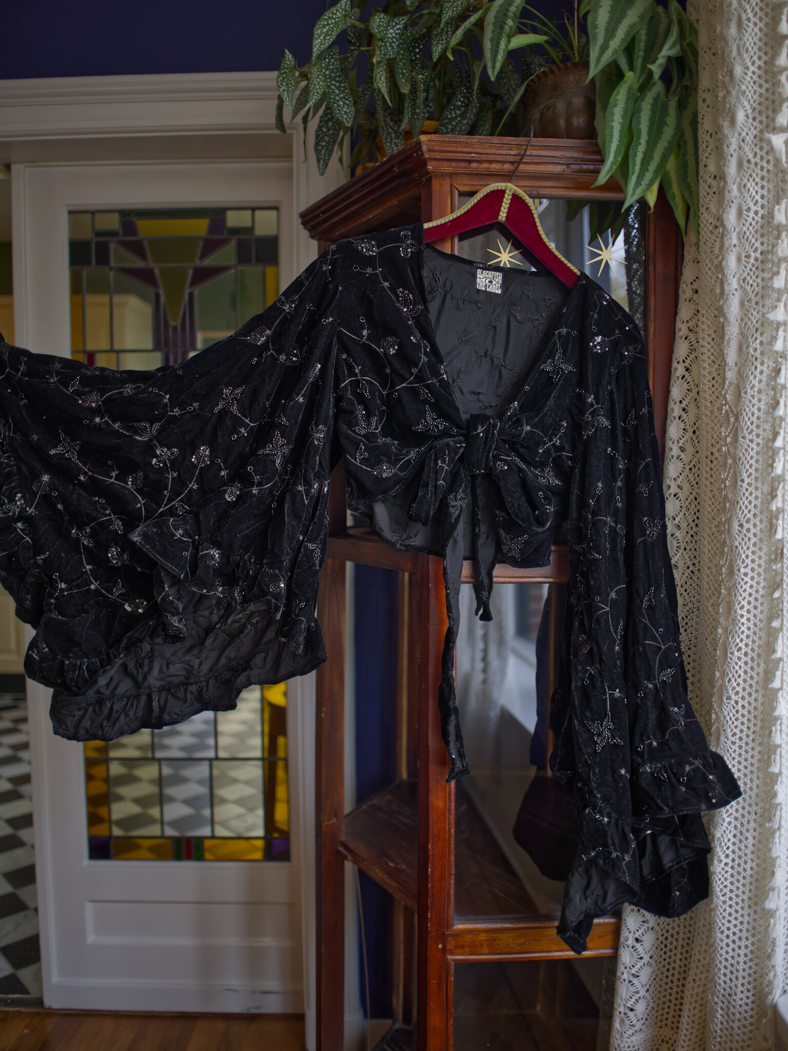 THE LABEL - The Lilith Blouse (NOCTURNAL) - BLACKFISH Brand New & Vintage