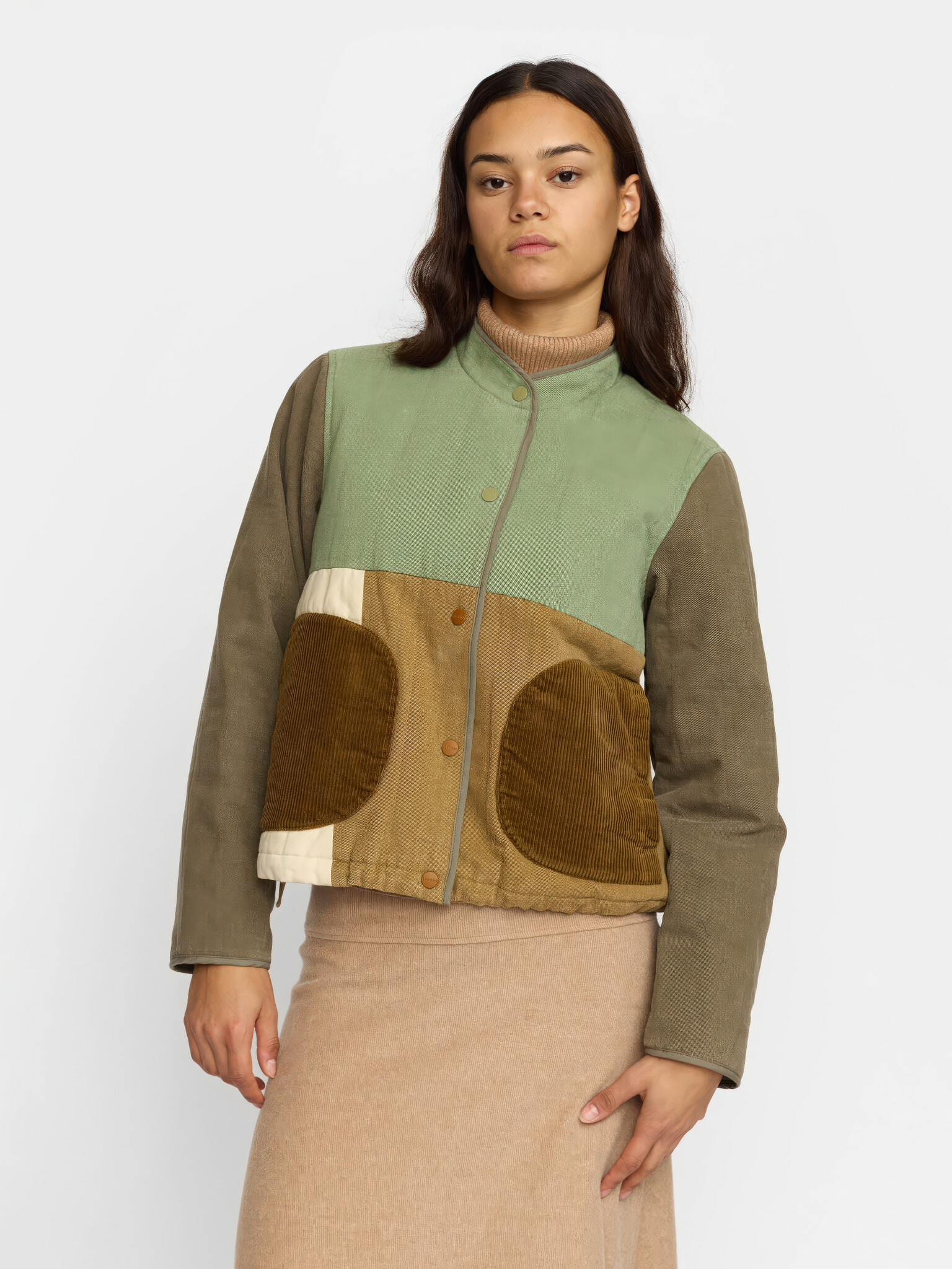 ♣ Patchwork Plush Green Jacket - BLACKFISH Utrecht