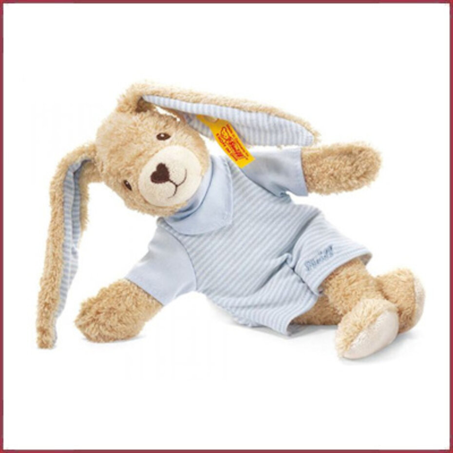 Knuffel Hoppel Haas blauw - Baboffel