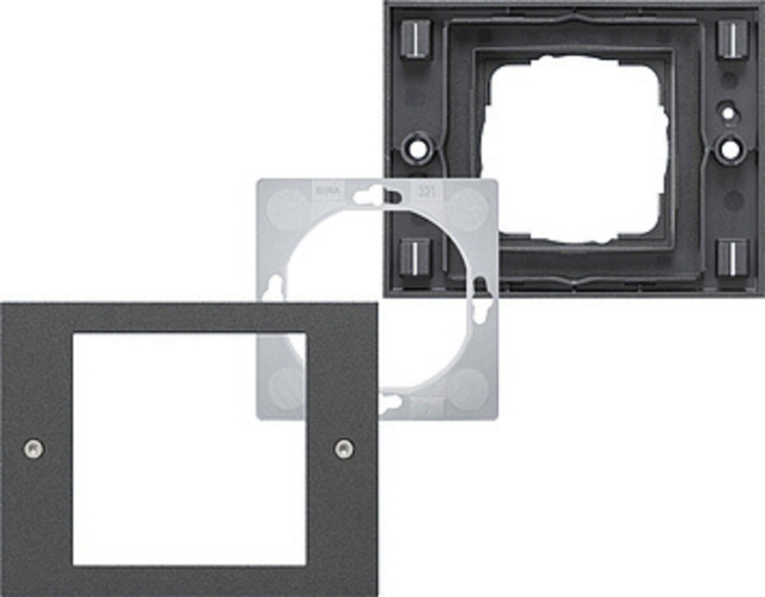 Gira Abdeckrahmen 1-fach TX44 anthrazit - Switch2.de