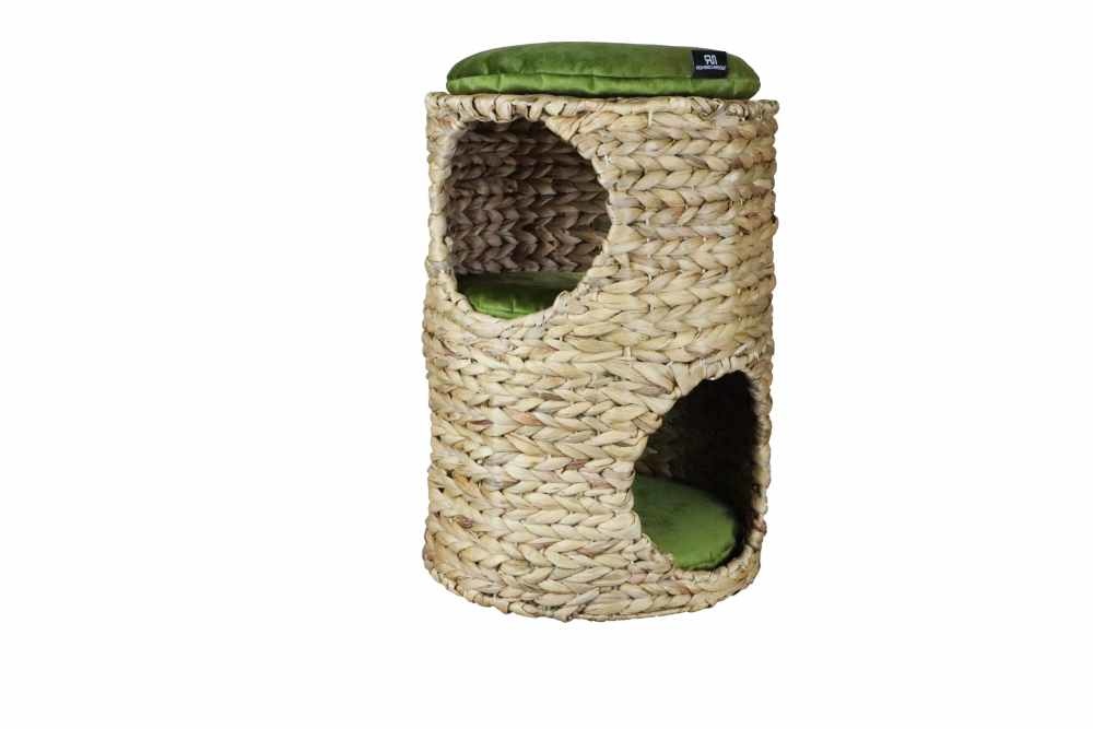 Silvio Design Ronde Kattenmand Met Groene kussens - Petsonline