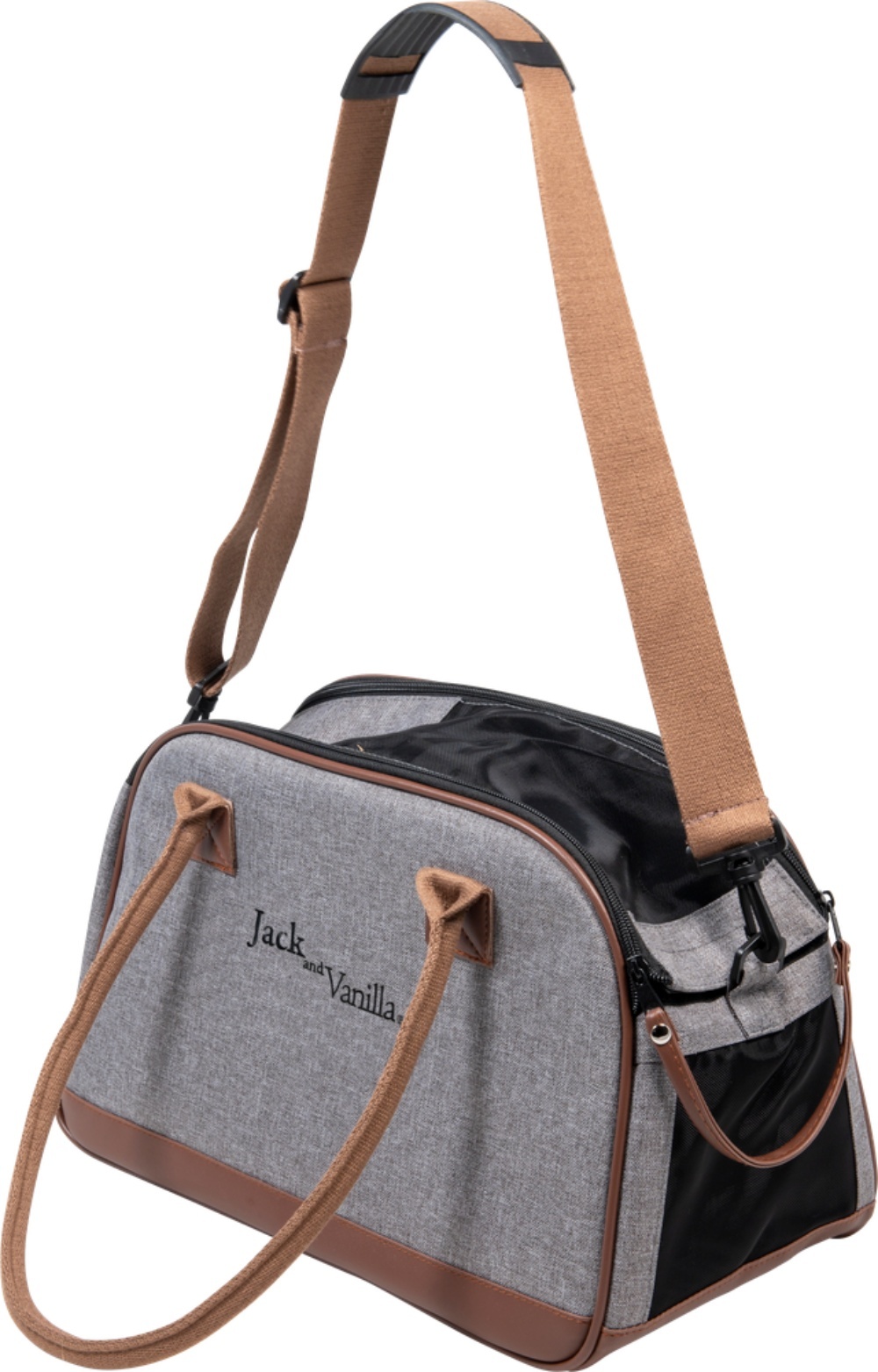 Jack and Vanilla Dog Carrier Bizou Grey / Brown (1) - Petsonline