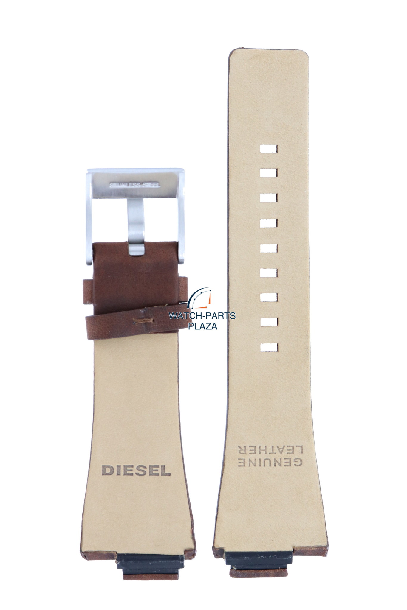 Horlogeband voor Diesel DZ1101 bruin 14mm - Watch Plaza