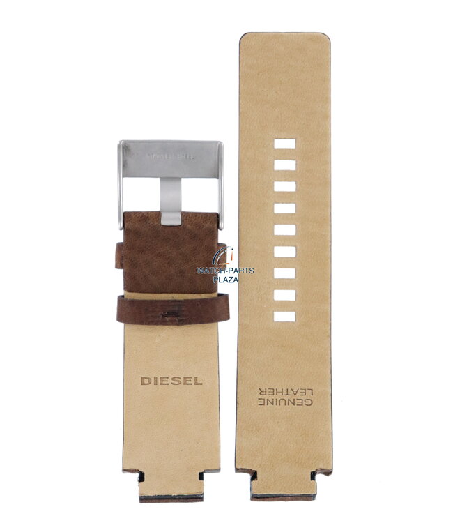 Watchband for Diesel DZ1090 / DZ1123 brown leather 18mm - Watch Plaza