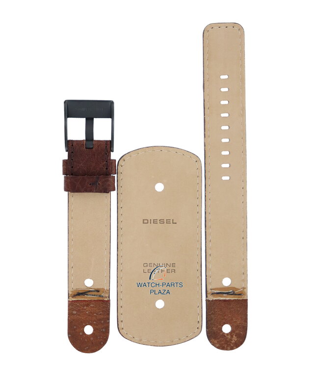 Watchband for Diesel DZ2080 brown leather 20mm - Watch Plaza