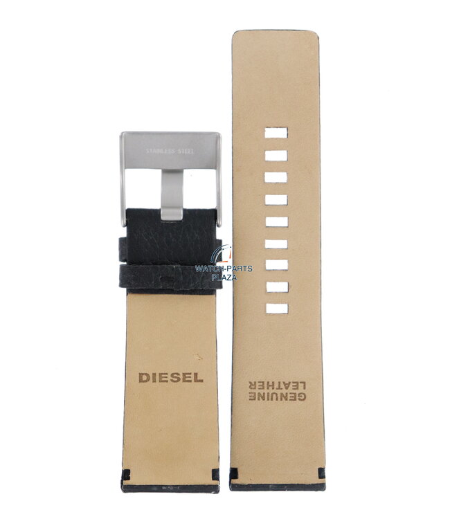 Watchband for Diesel DZ1117 black leather 26mm - Watch Plaza