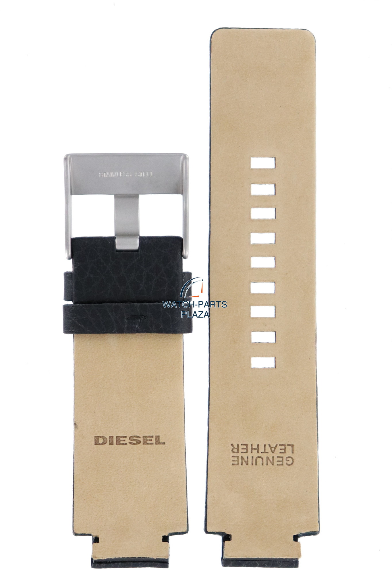 Diesel Cliffhanger DZ1089, DZ1091 bracelet de montre en cuir noir 18mm ...