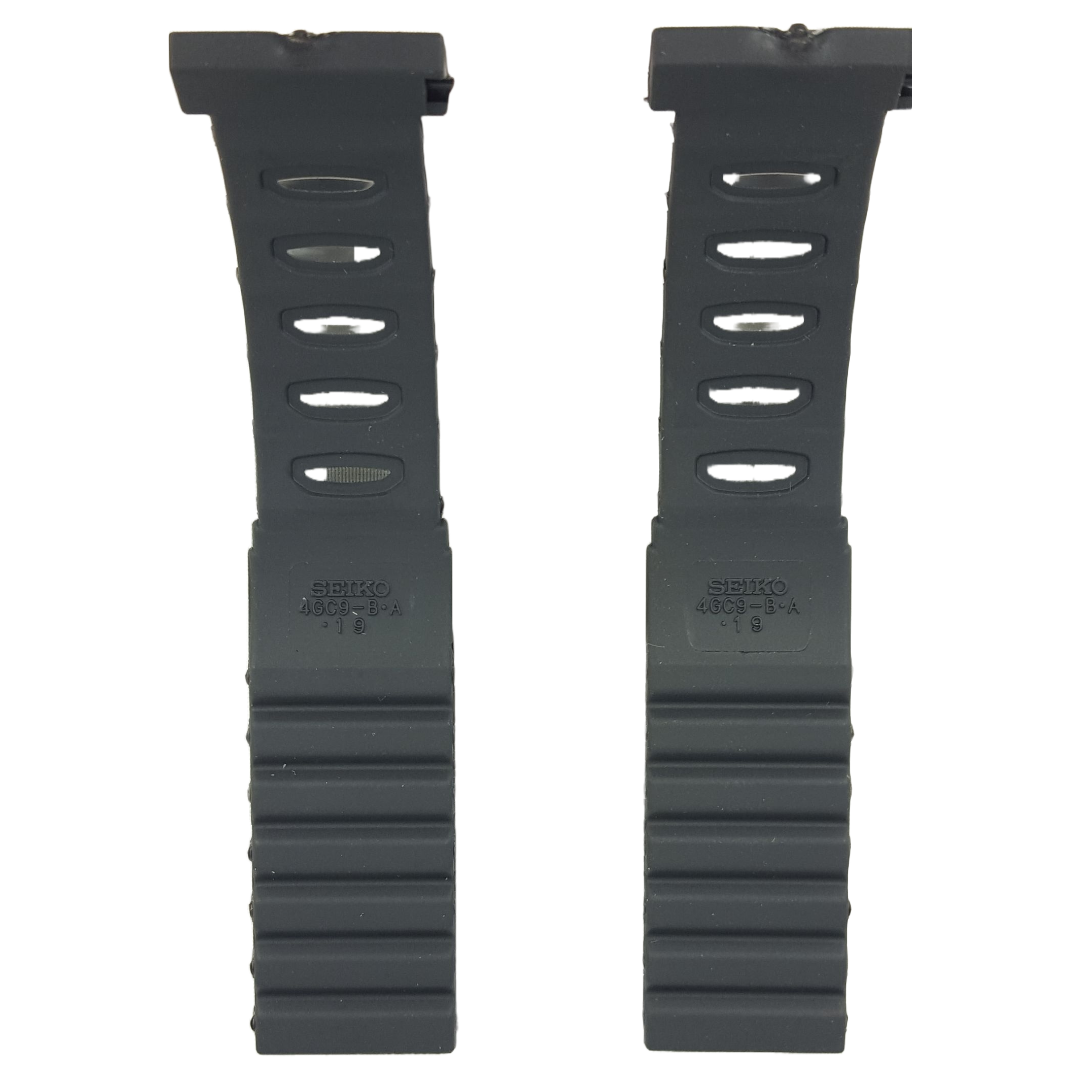 Cinturino Seiko Kinetic Arctura nero sillicon 19mm - Watch Plaza