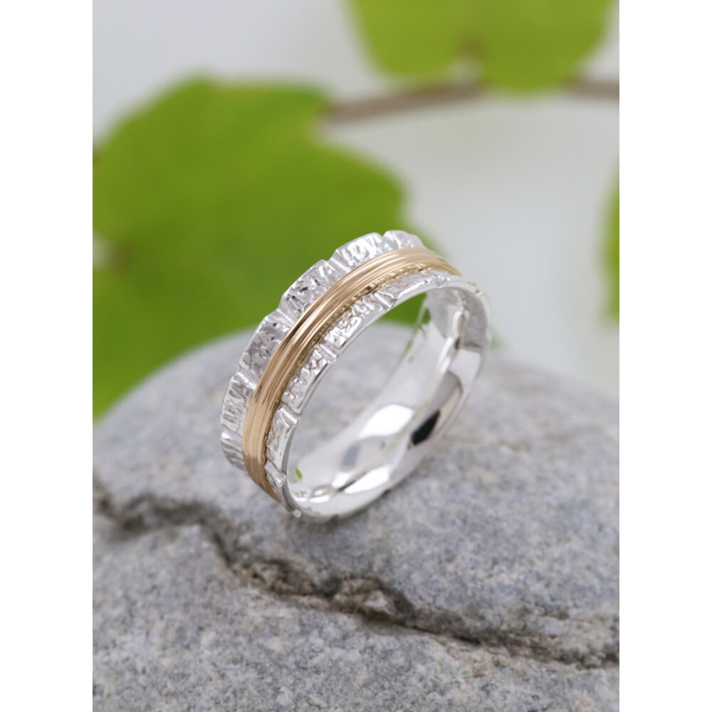 Bond: Ring aus 925er Silber und 750er Gold - New Creations