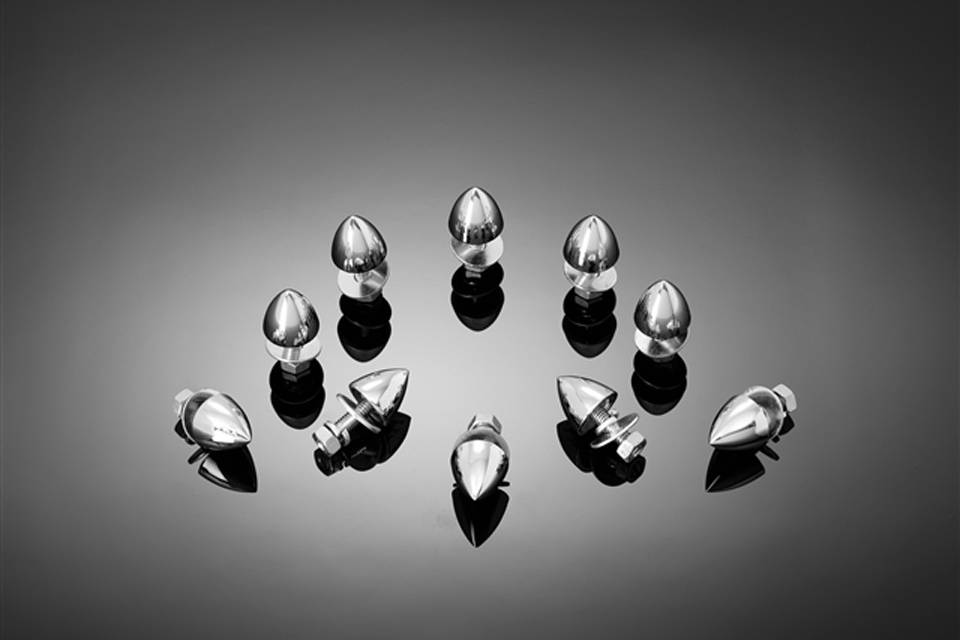 HIGHWAY HAWK M6 Plain Bullet Muttern in chrom - Motparts.ch