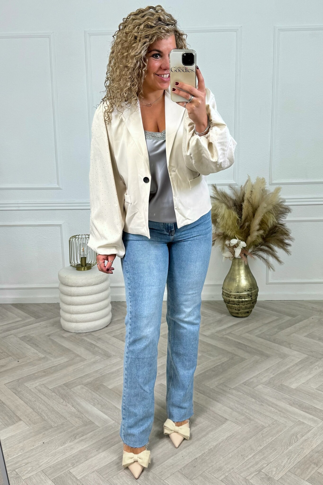 Olivia Sparkle Blazer - Beige - Lots of Goodies
