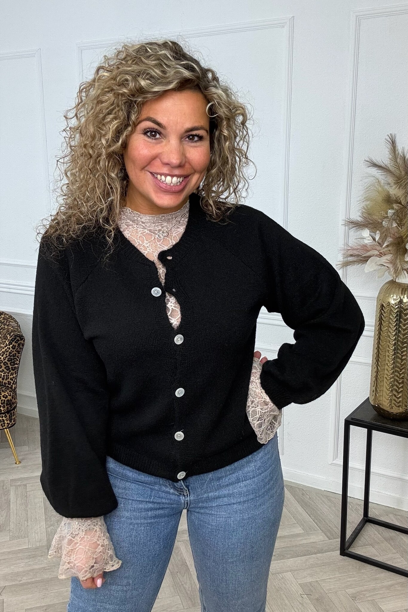 Basic Button Vest- Black - Lots of Goodies