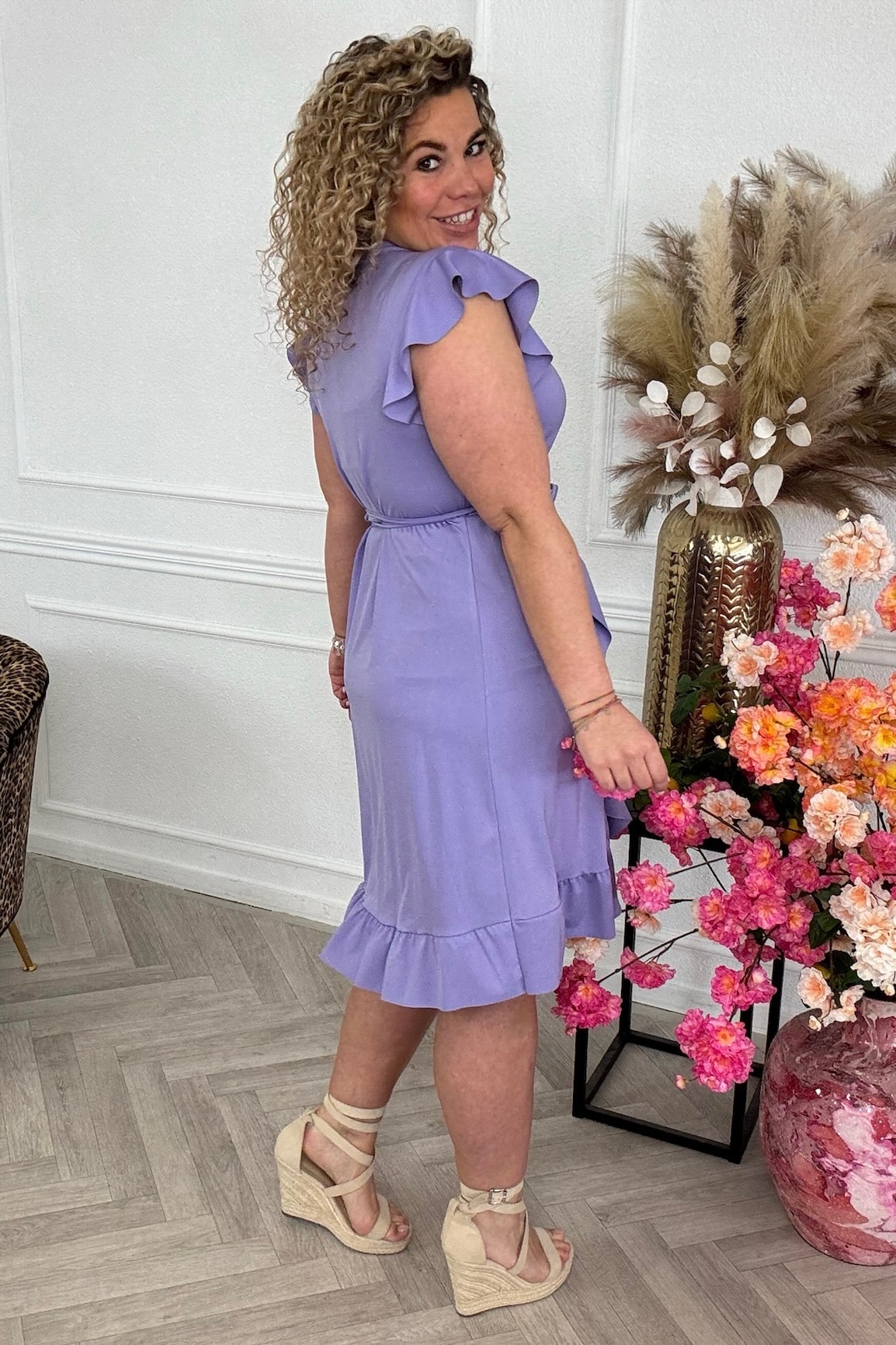 Short Travel Wrap Dress - Lila - Lots of Goodies