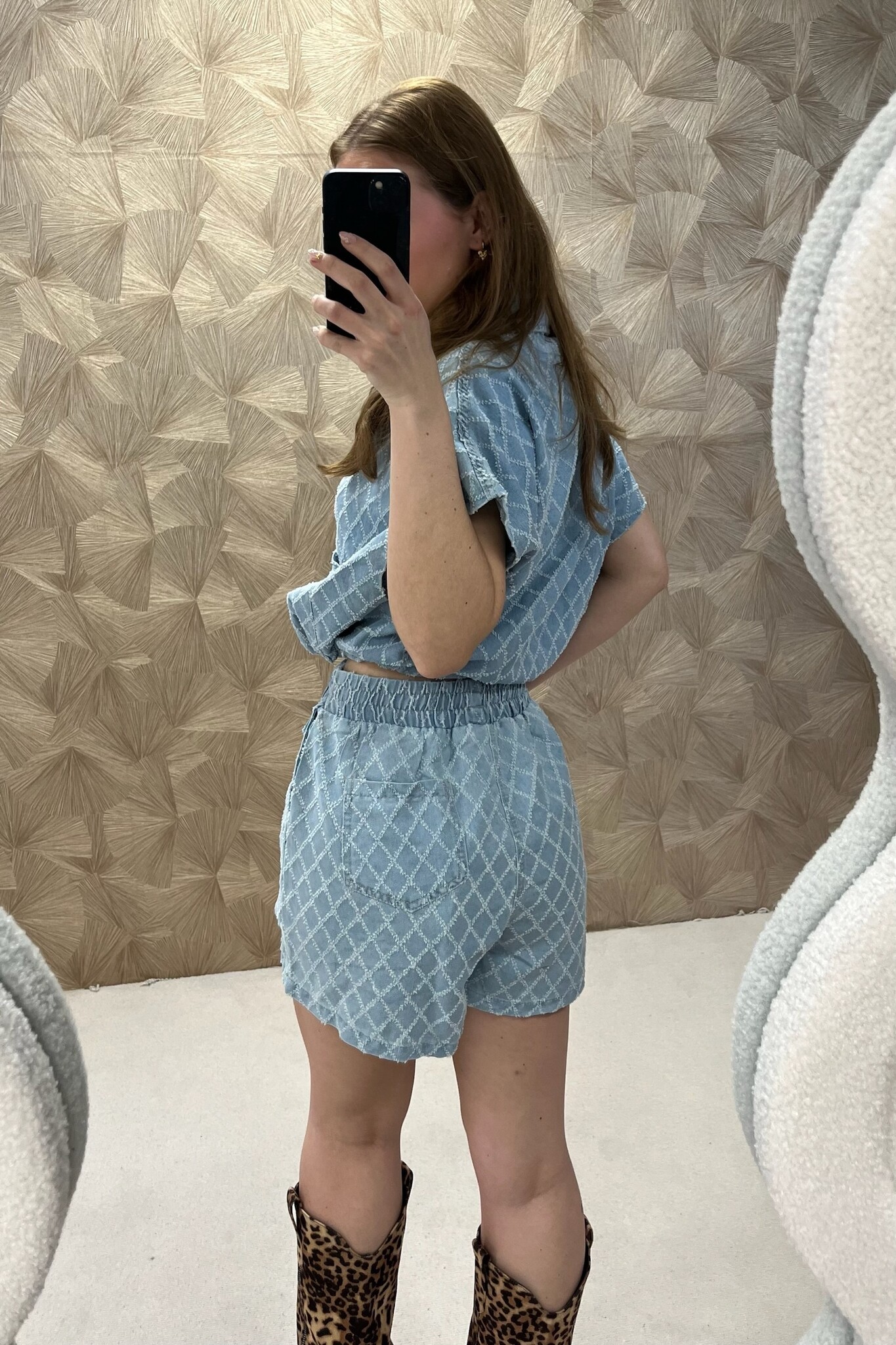 Denim Check Set - Light Blue - Lots of Goodies