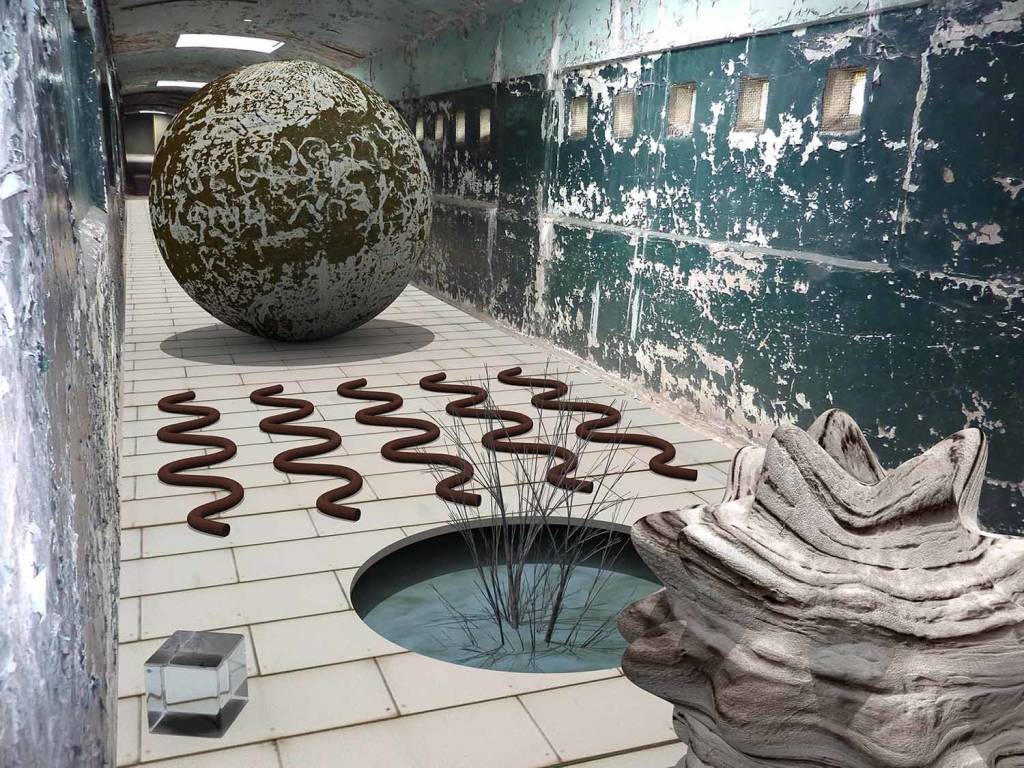 Corridor - Collage & Fibre Artists - Gordon Cain - Water Street Gallery