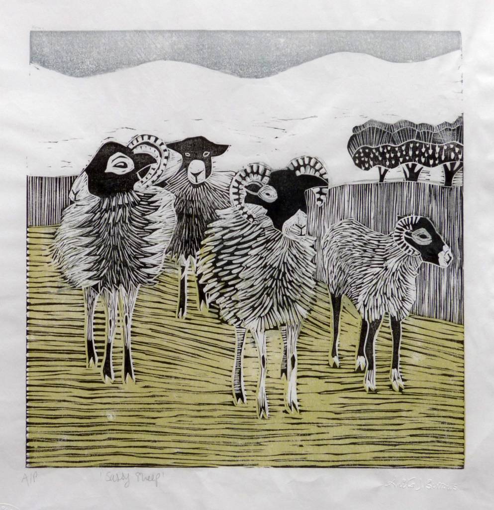 Sassy Sheep - Woodcut - Prints - Woodcuts - Water Street Gallery