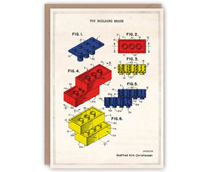 Lego Pattern Book Card - Stationery - Cards - Water Street Gallery