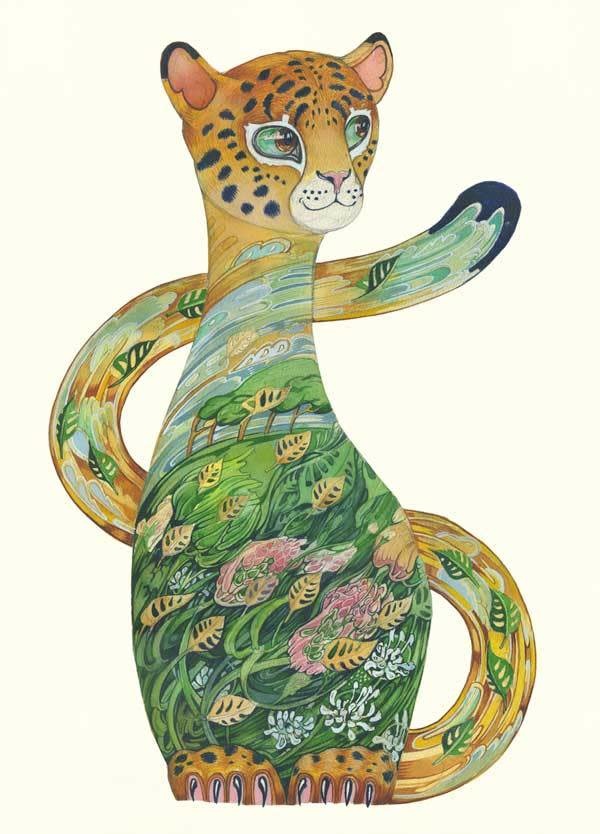 Daniel Mackie Jaguar Cub Card - Water Street Gallery