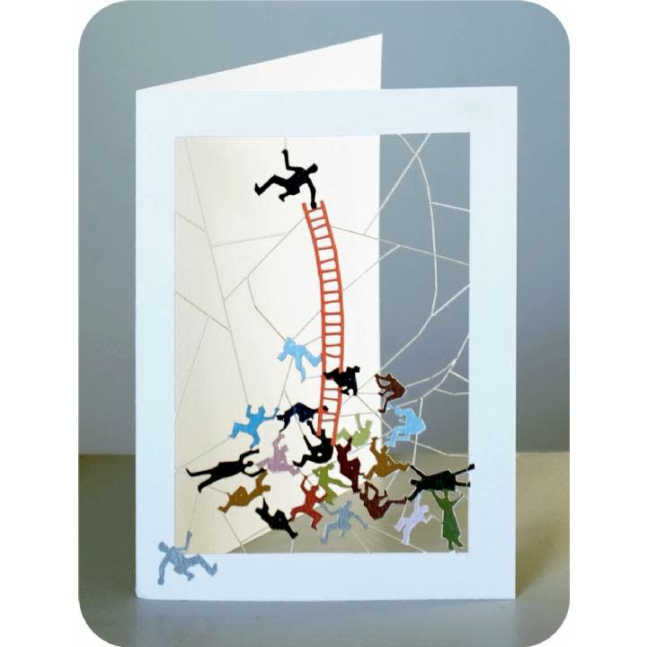 Forever Cards Little People Climbing Ladder Laser cut card - Water ...