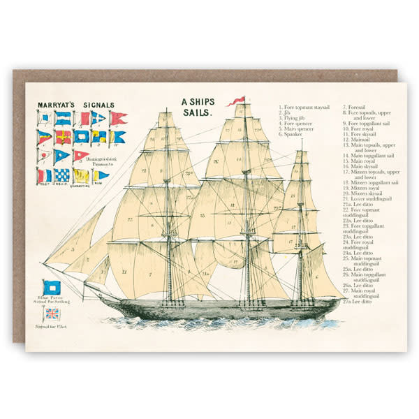 The Pattern Book Ship Sails Pattern Book Card - Water Street Gallery