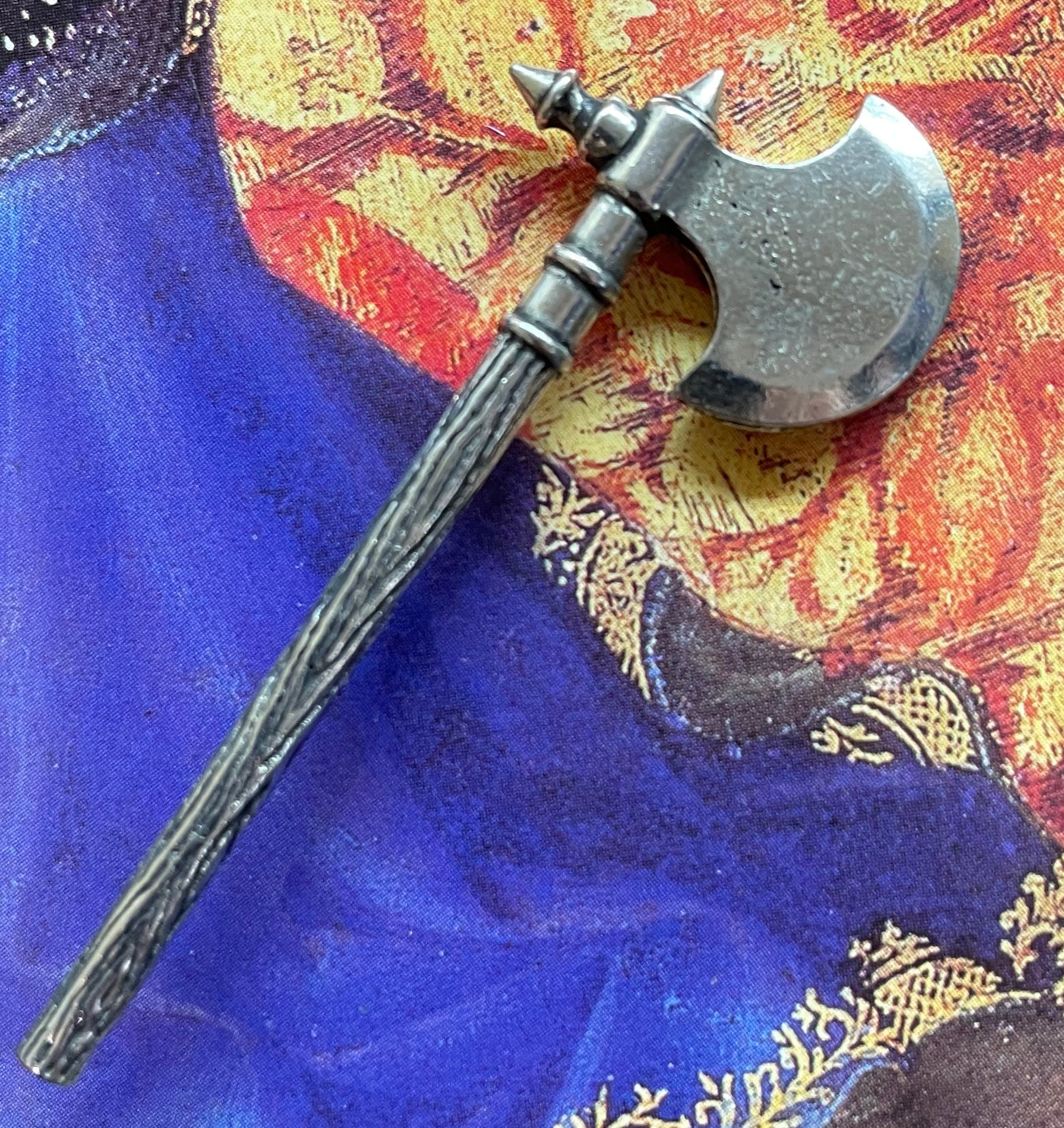 Roman Battle Axe pewter pin brooch 29 - Water Street Gallery