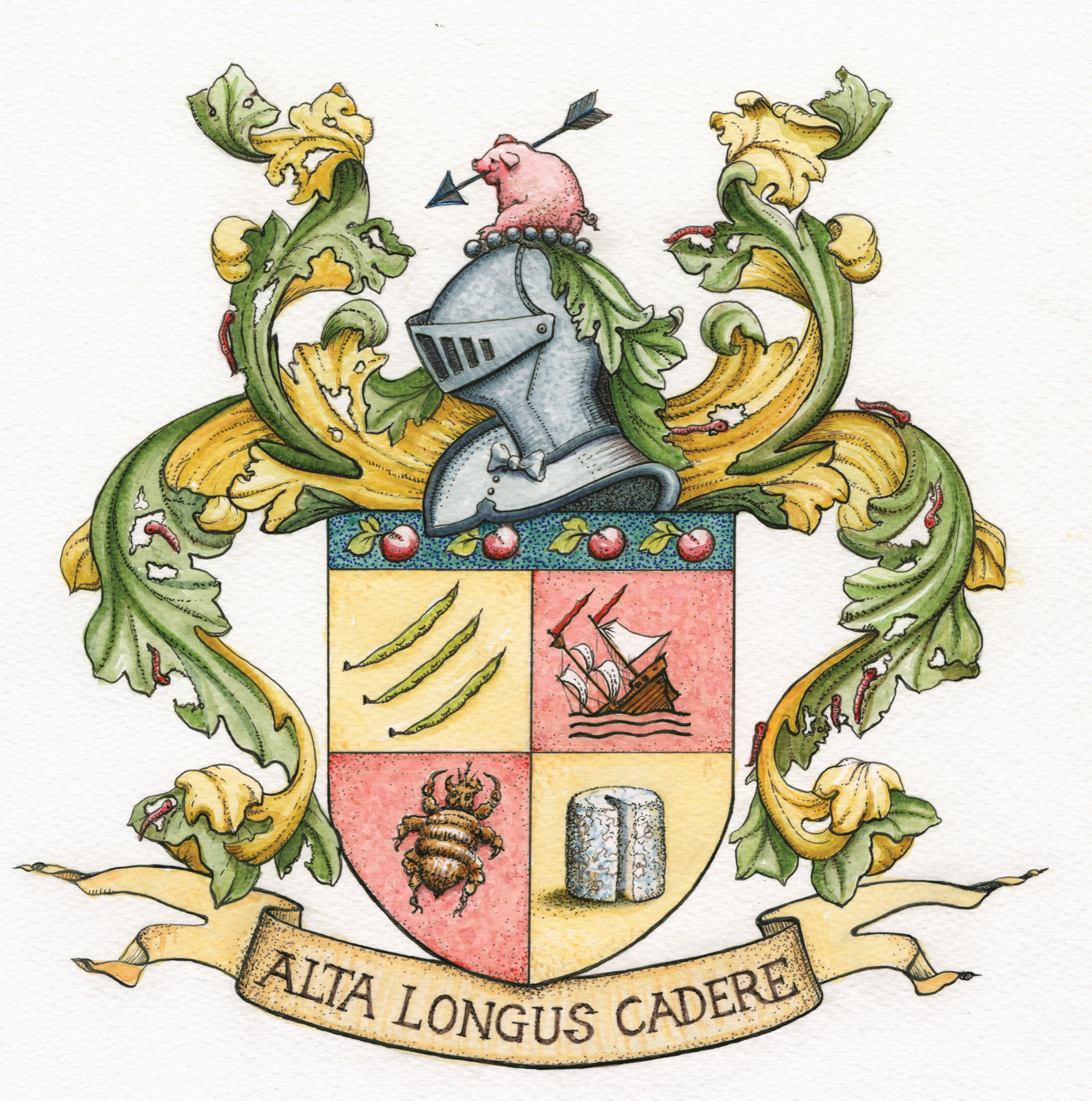 Family Crest (before and after) 33 - Water Street Gallery