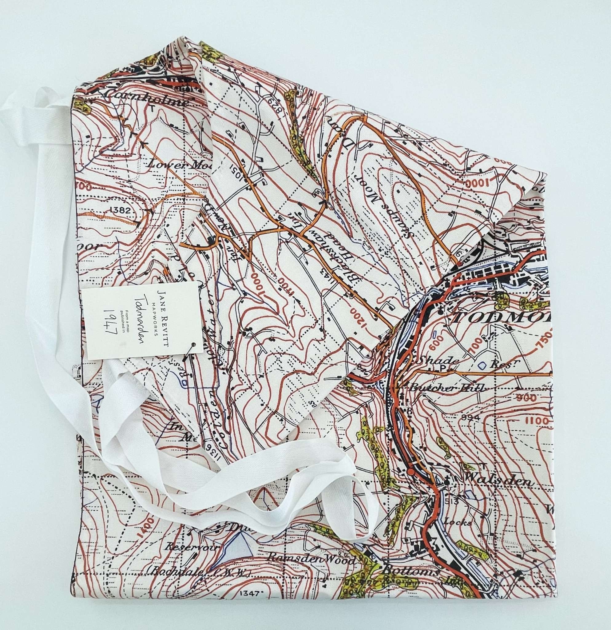 Todmorden Ordnance 1947 Map Apron - Water Street Gallery