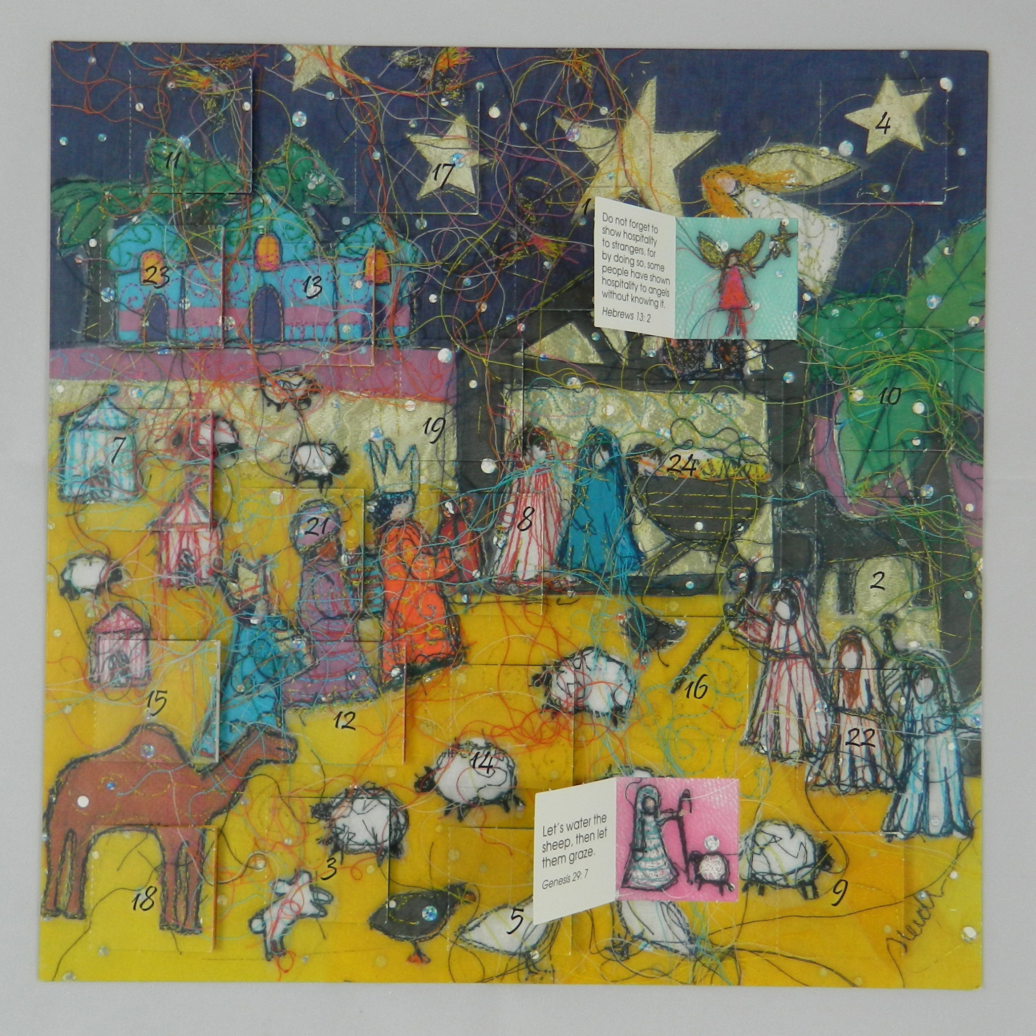 Swiss Kiss Nativity Night Advent Calendar by Heidi Rhodes - Water ...