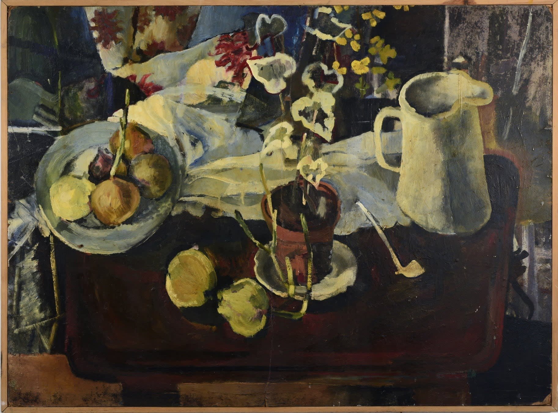 Onions and Pipe Still Life - Water Street Gallery