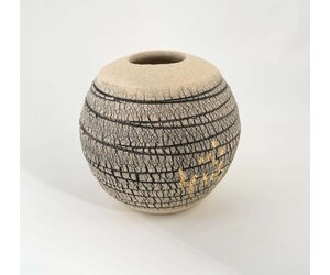Limestone Large Orb with Gold Lustre - Water Street Gallery