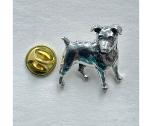 Jack Russell Terrier Pewter Pin Badge 75 - Water Street Gallery