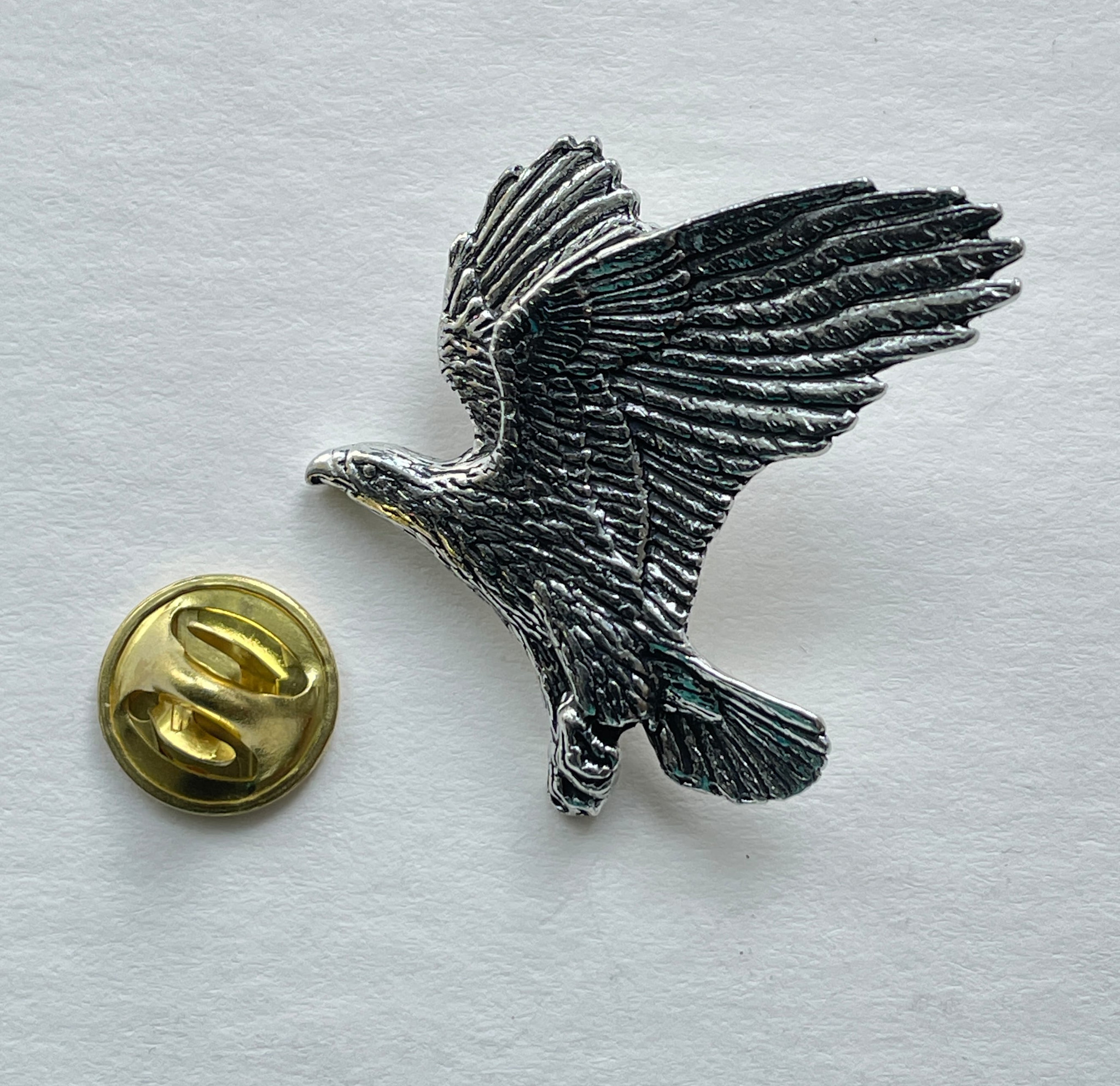 Eagle Pewter Pin Badge 71 - Water Street Gallery