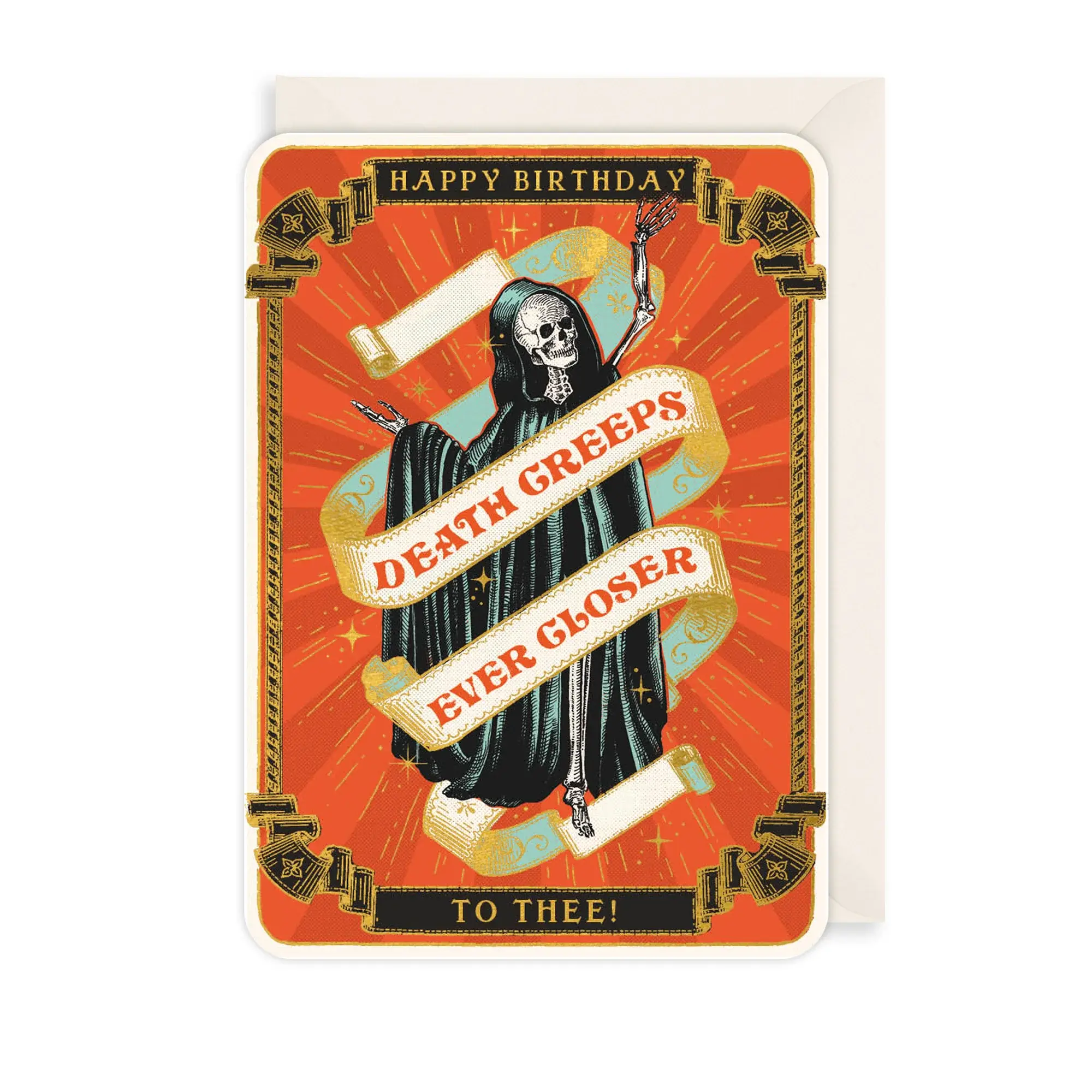Huzzah Death Creeps Birthday Card - Water Street Gallery
