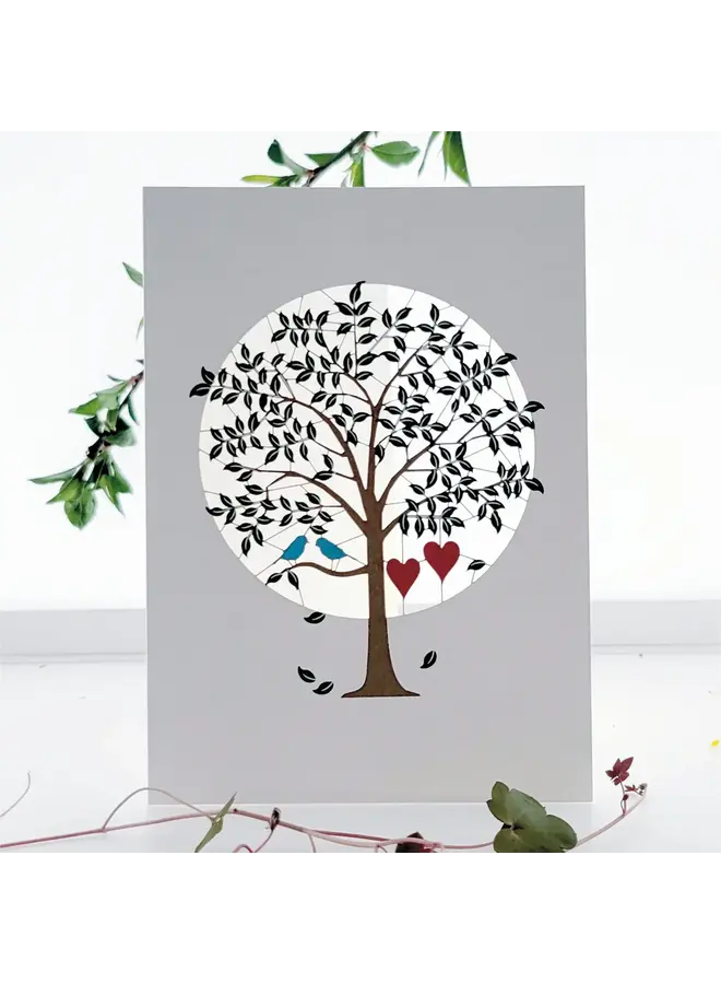 Forever Cards Hearts in Tree Laser cut card - Water Street Gallery