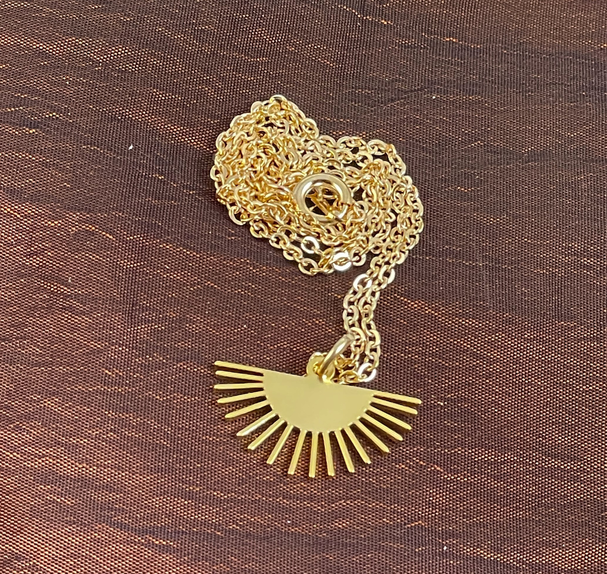 Copper Bee Sunrise/ Sunset Botanical Necklace 67 - Water Street Gallery