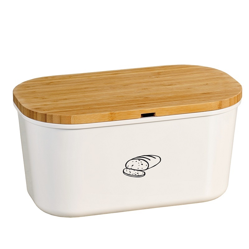 Broodtrommel met Bamboe Snijplank - Melamine - Brood Bewaar doos ...
