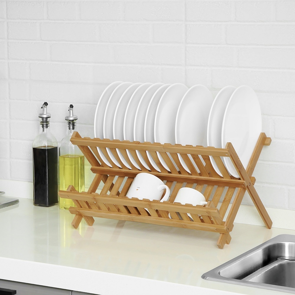 Decopatent® Afdruiprek voor Afwas - Bamboe - Hout - Inklapbaar ...
