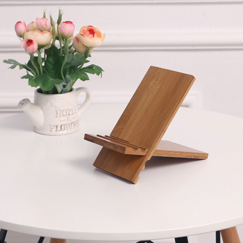 Decopatent® Universele telefoonhouder - Tablethouder - bamboe hout ...