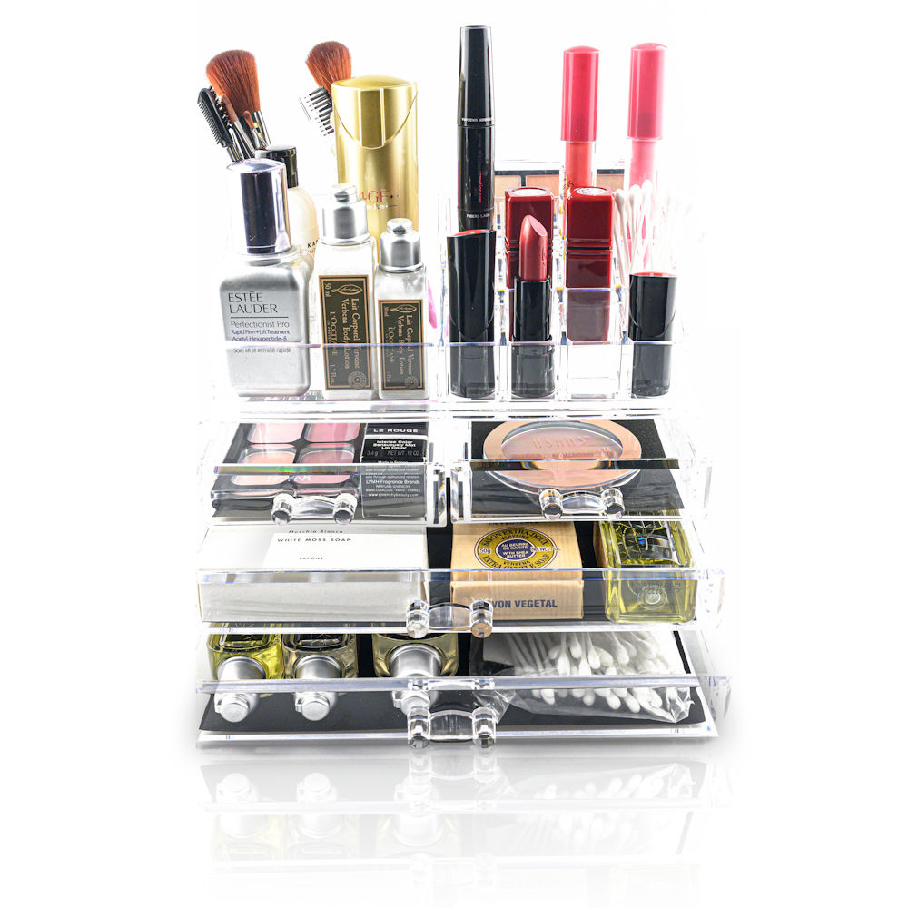 Decopatent® XL Make up Organizer met 16 Vakken & 4 Lades - Makeup ...