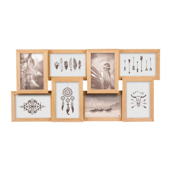 Decopatent® MDF Fotolijst Collage voor 8 Foto's van 15x10 & 10x15 Cm ...